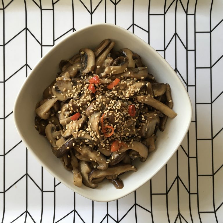 Mushrooms with Sesame Oil and Soya Sauce – Gochugaru Girl